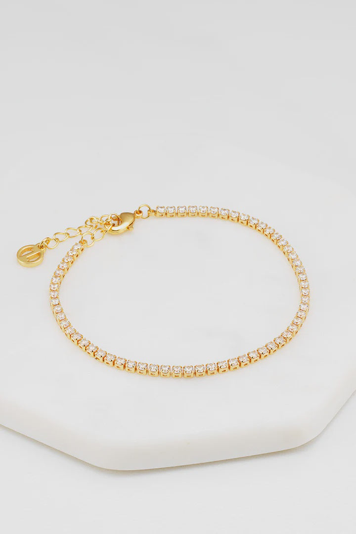 Isla Tennis Bracelet-Gold – Shea Beauty